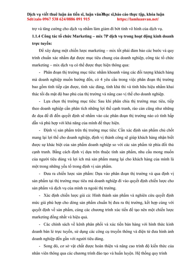 Đề tài luận văn 2024 Xây dựng chiến lược marketing online tại Công ty cổ phần tập đoàn bán lẻ ...