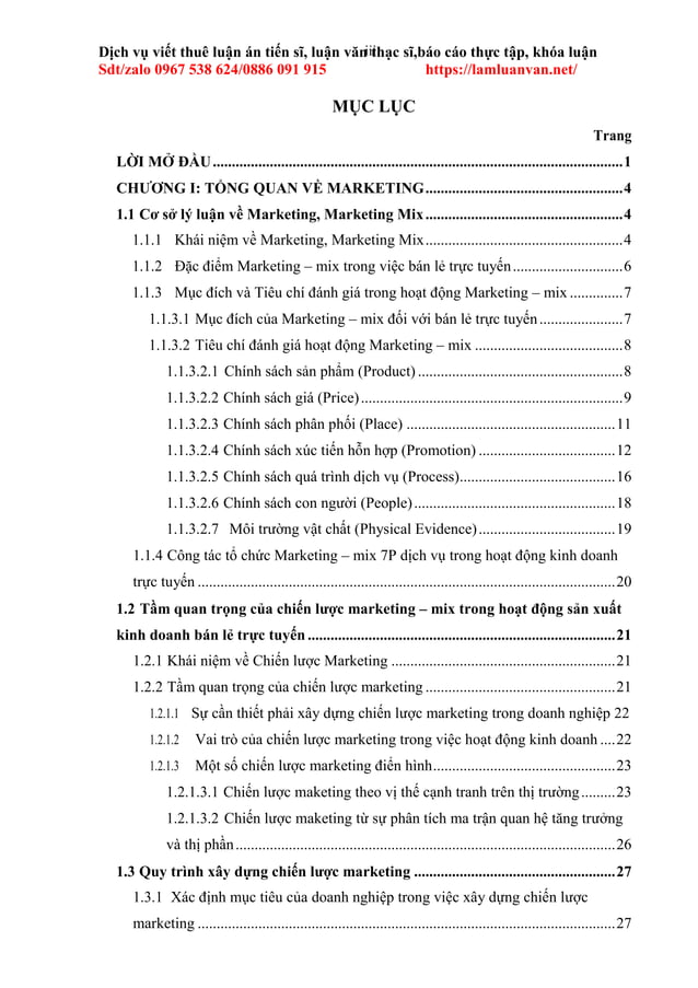 Đề tài luận văn 2024 Xây dựng chiến lược marketing online tại Công ty cổ phần tập đoàn bán lẻ ...