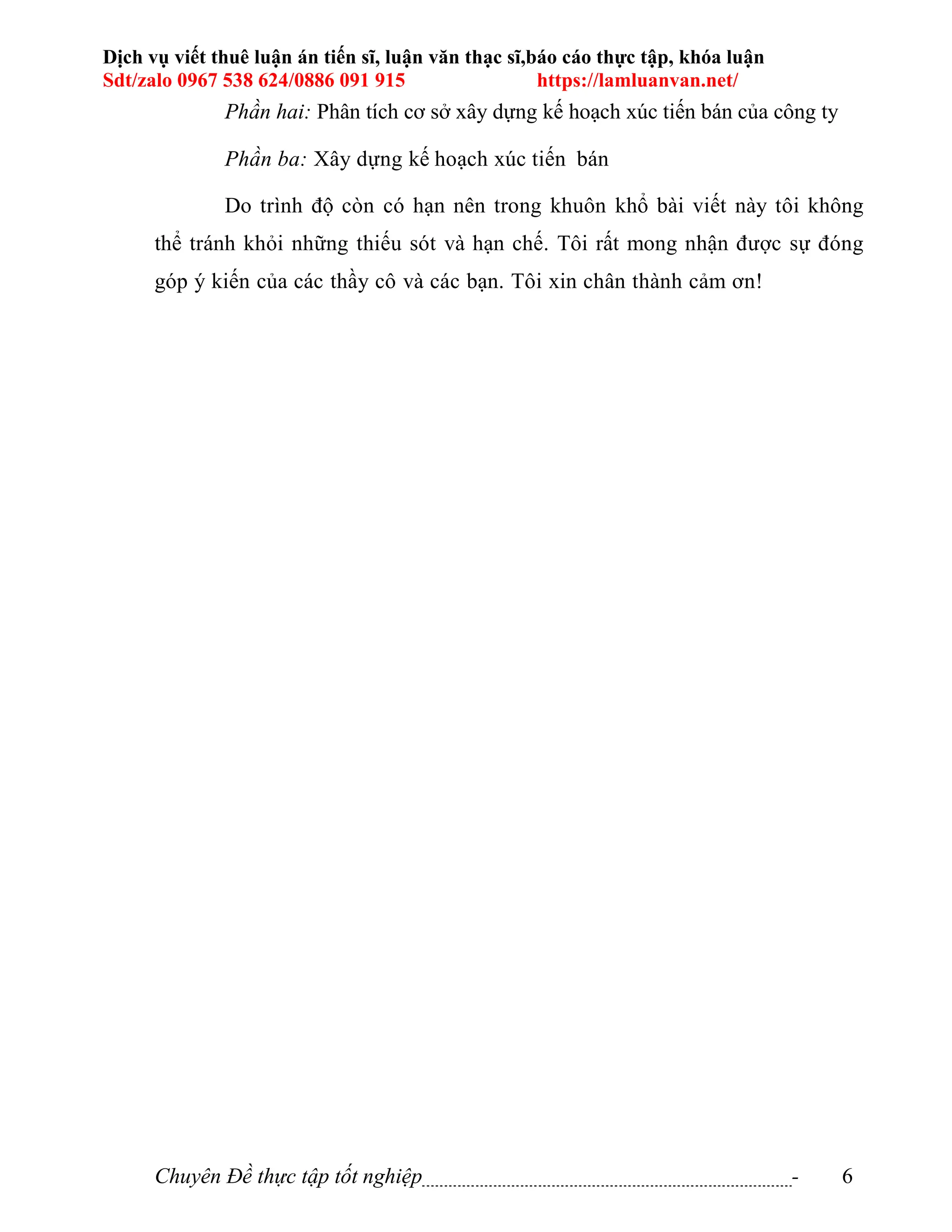 Đề tài luận văn 2024 Xây dựng kế hoạch xúc tiến bán hàng cho sản phẩm thuốc bảo vệ thực vật của ...