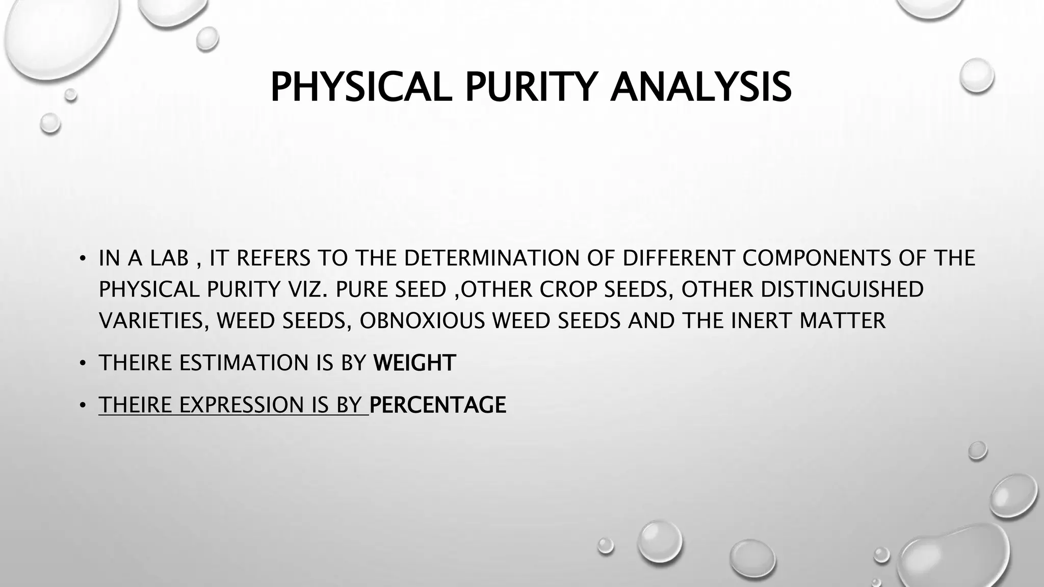 Seed testing | PPTX