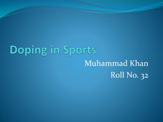 Doping in sports | PPT