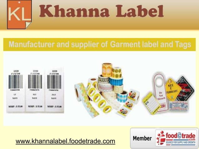 Manufacturer Of garment labels and Tags | PPT