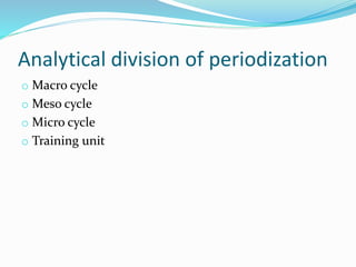 periodization in sports training | PPTX