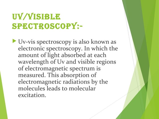 UV VISIBLE Spectroscopy | PPT