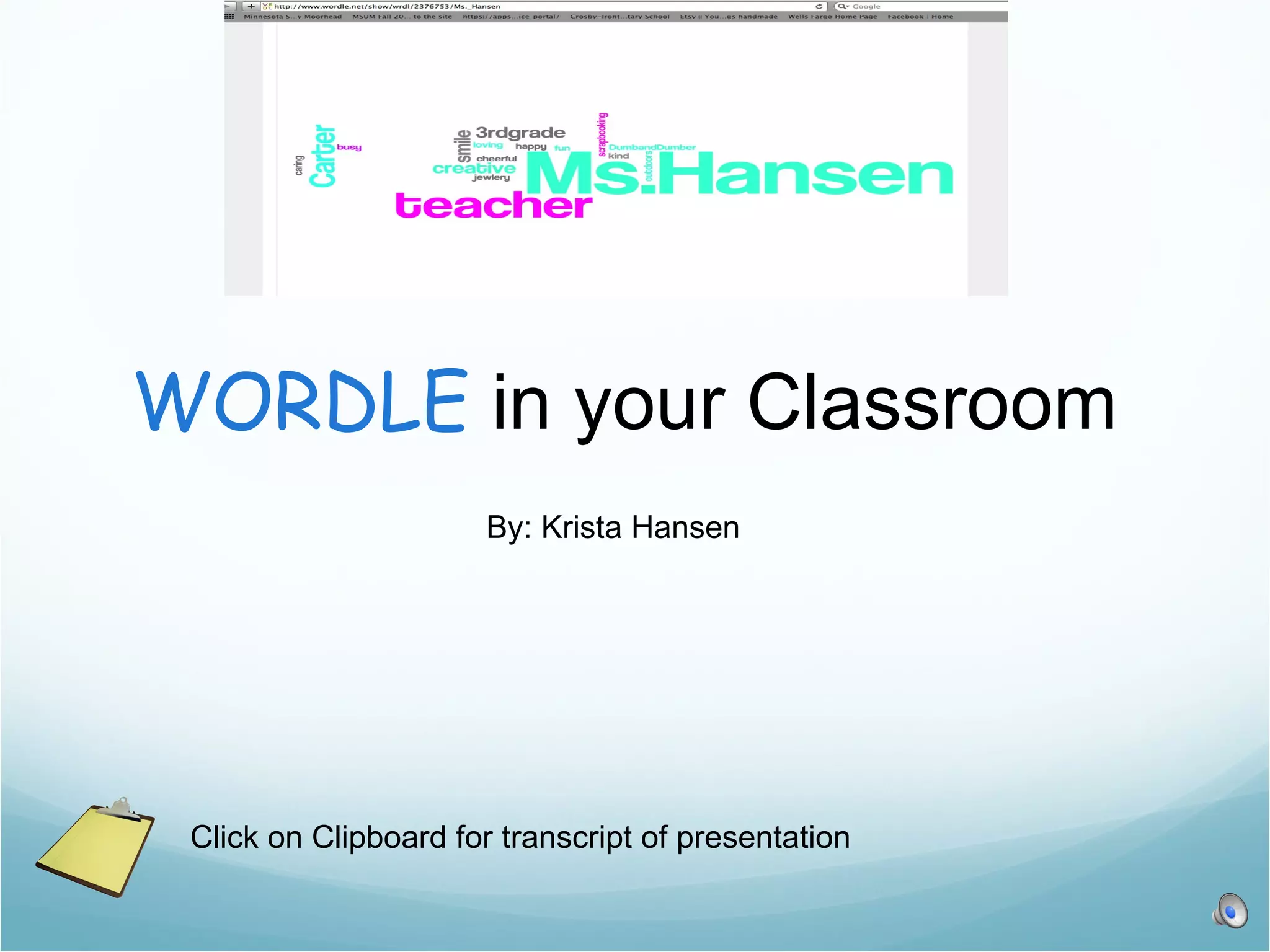 Wordle Lesson Plan | PPT
