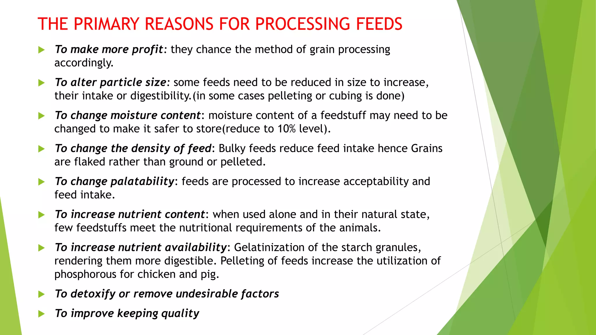 processing of feeds and forage | PPTX
