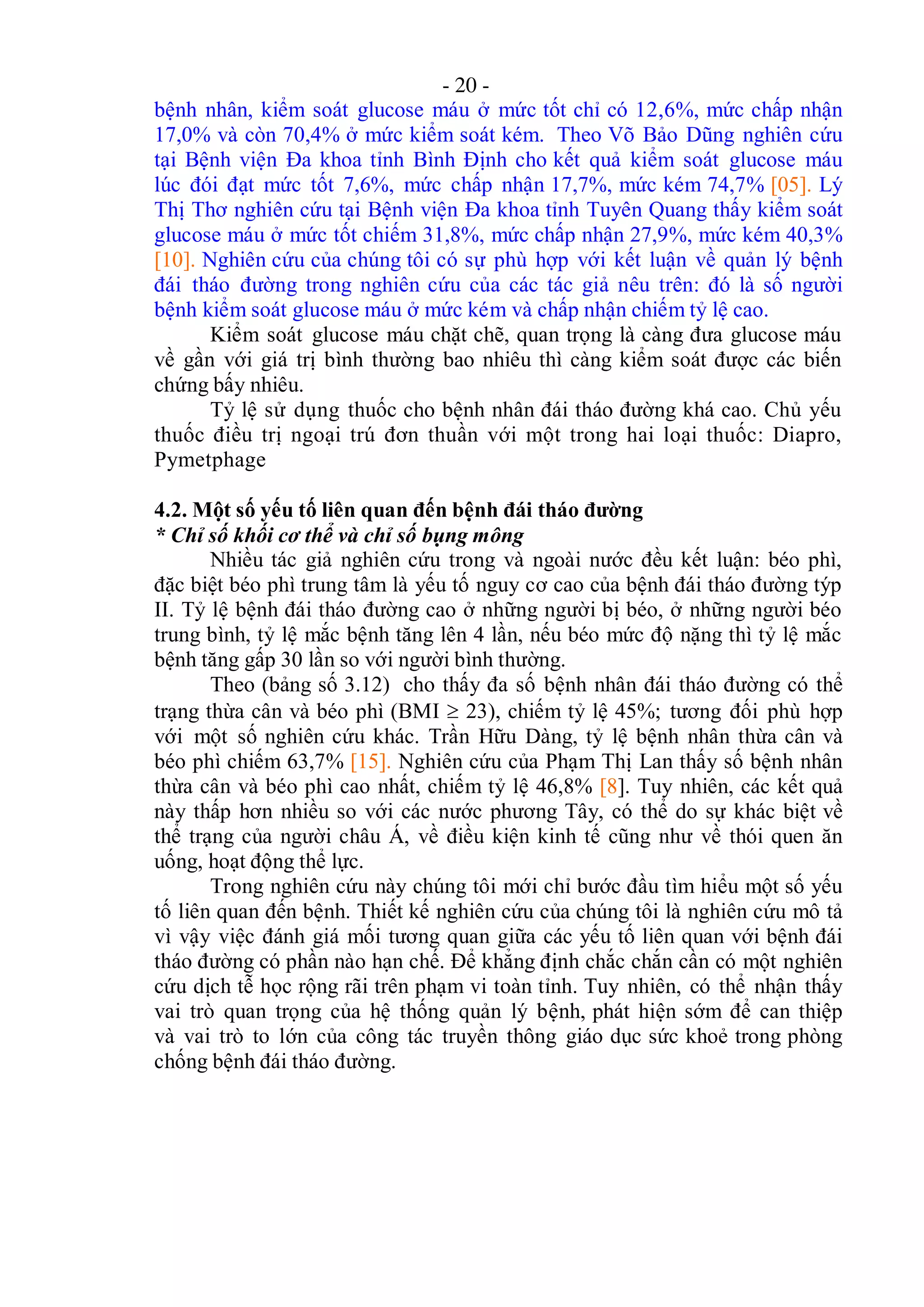 Đề tài: Khảo sát tình hình bệnh nhân bệnh đái tháo đường, 9đ | PDF