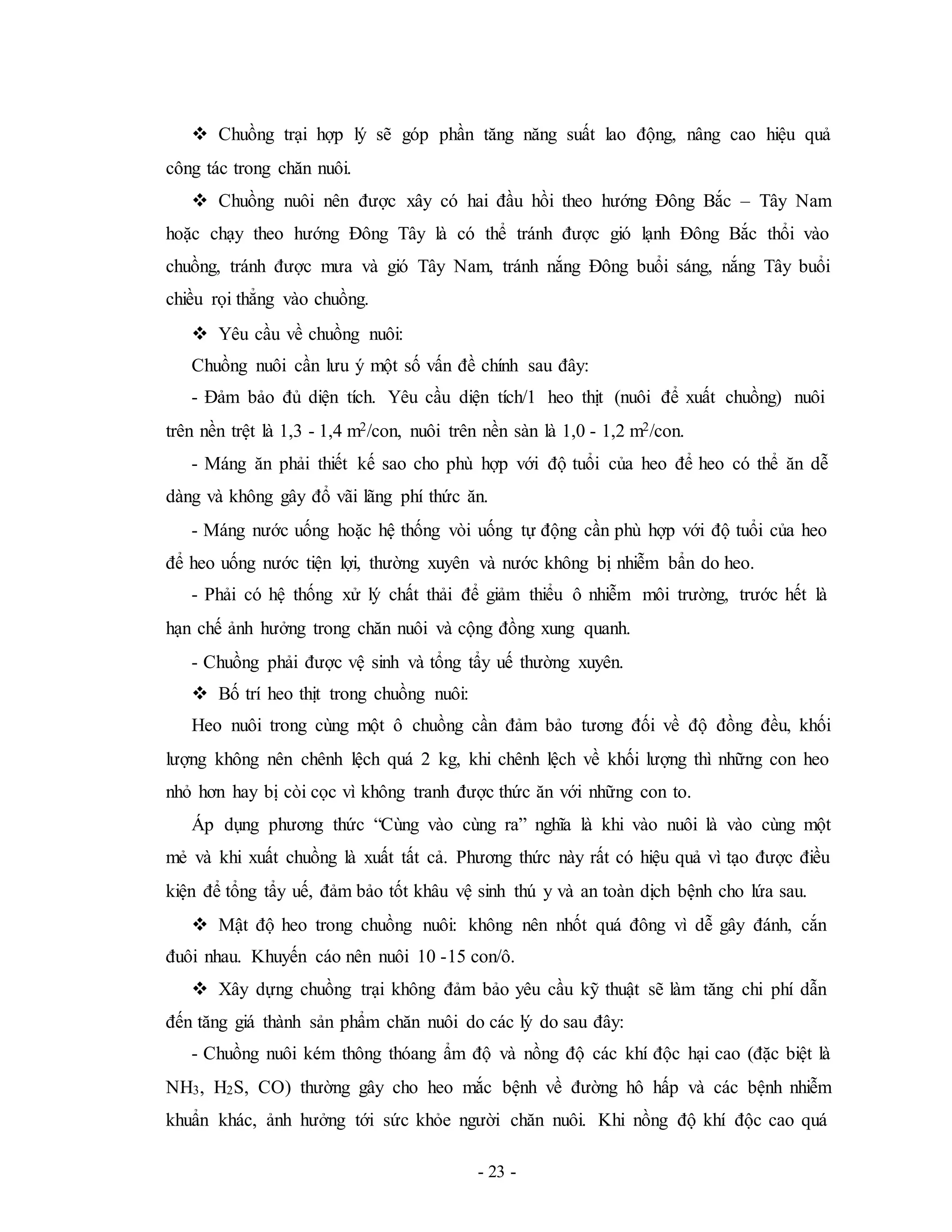 Khảo sát và tính toán hệ thống thông thoáng chuồng trại chăn nuôi heo ...