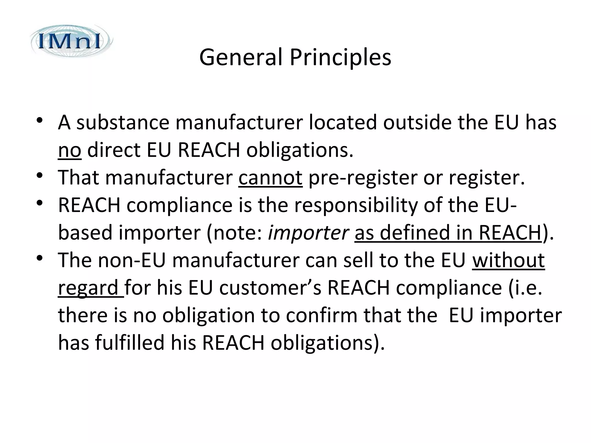 EU REACH Only Representative (OR) | PPT
