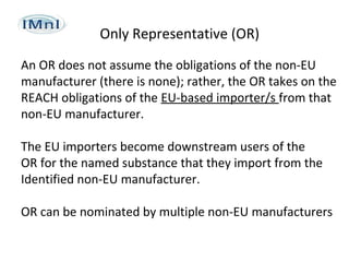 EU REACH Only Representative (OR) | PPT