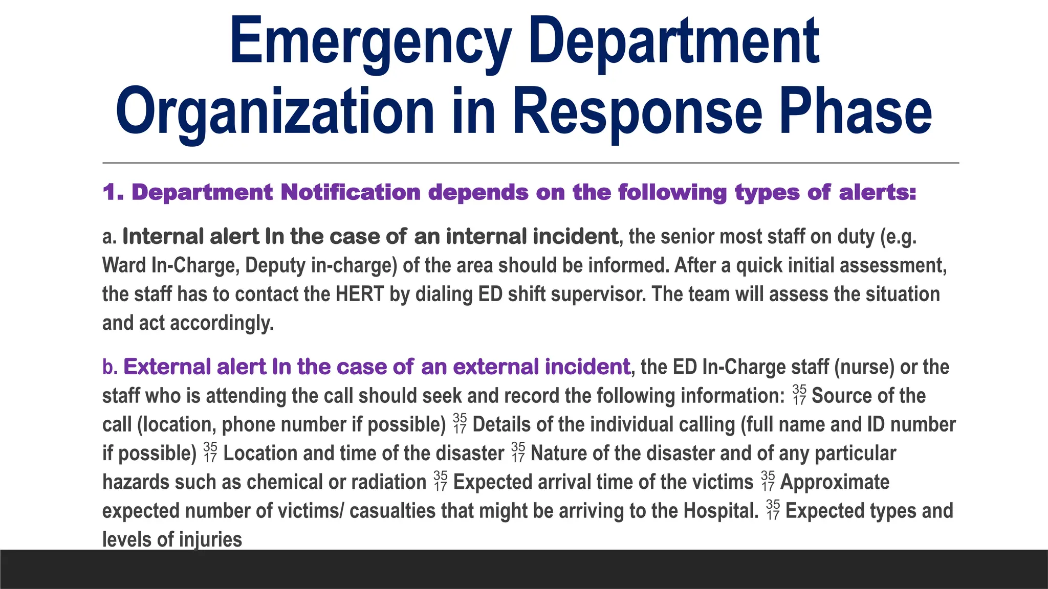 An example of a Hospital Disaster & Emergency Management Plan and A&E ...