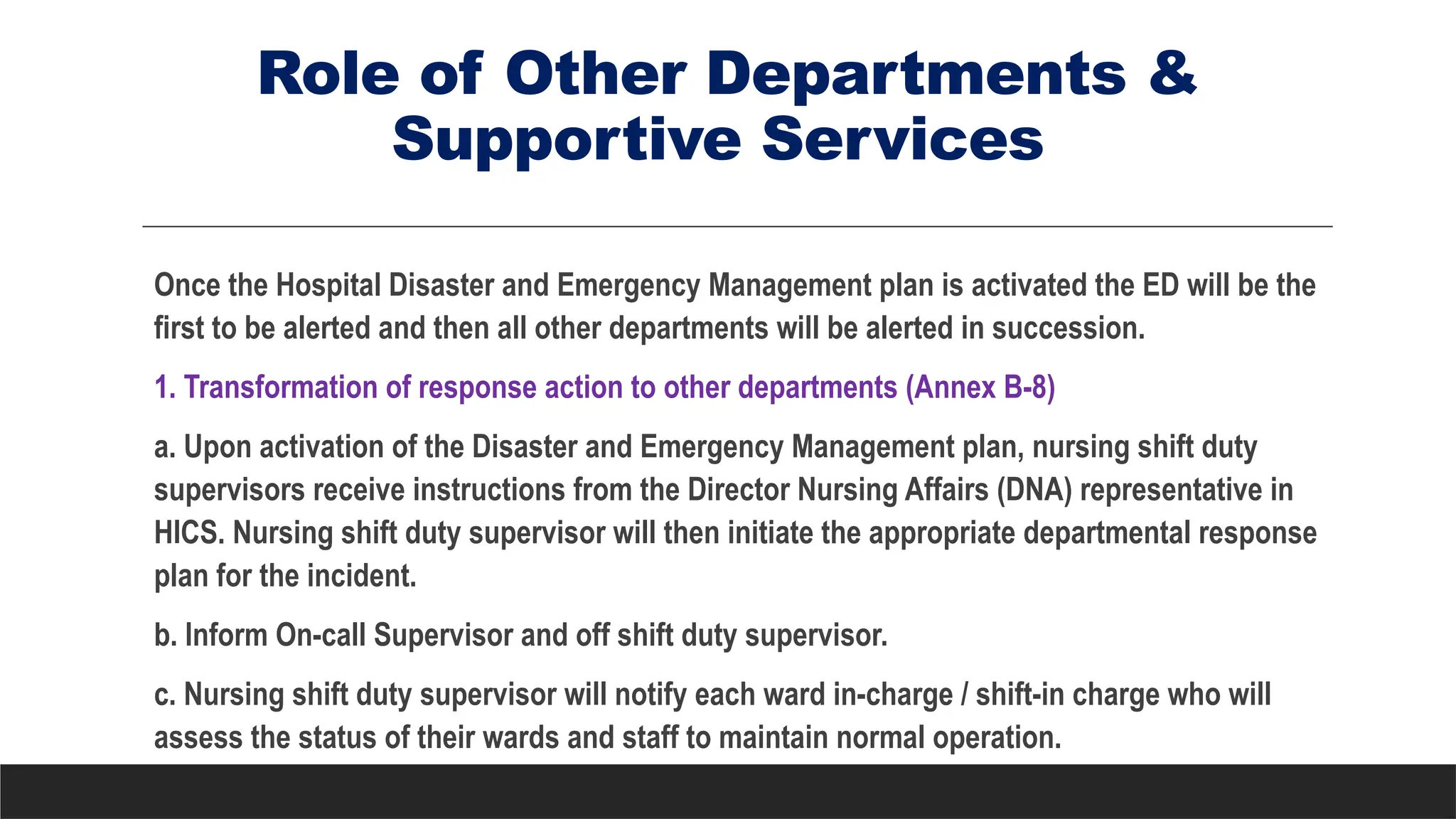 An example of a Hospital Disaster & Emergency Management Plan and A&E ...