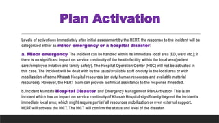 An example of a Hospital Disaster & Emergency Management Plan and A&E ...