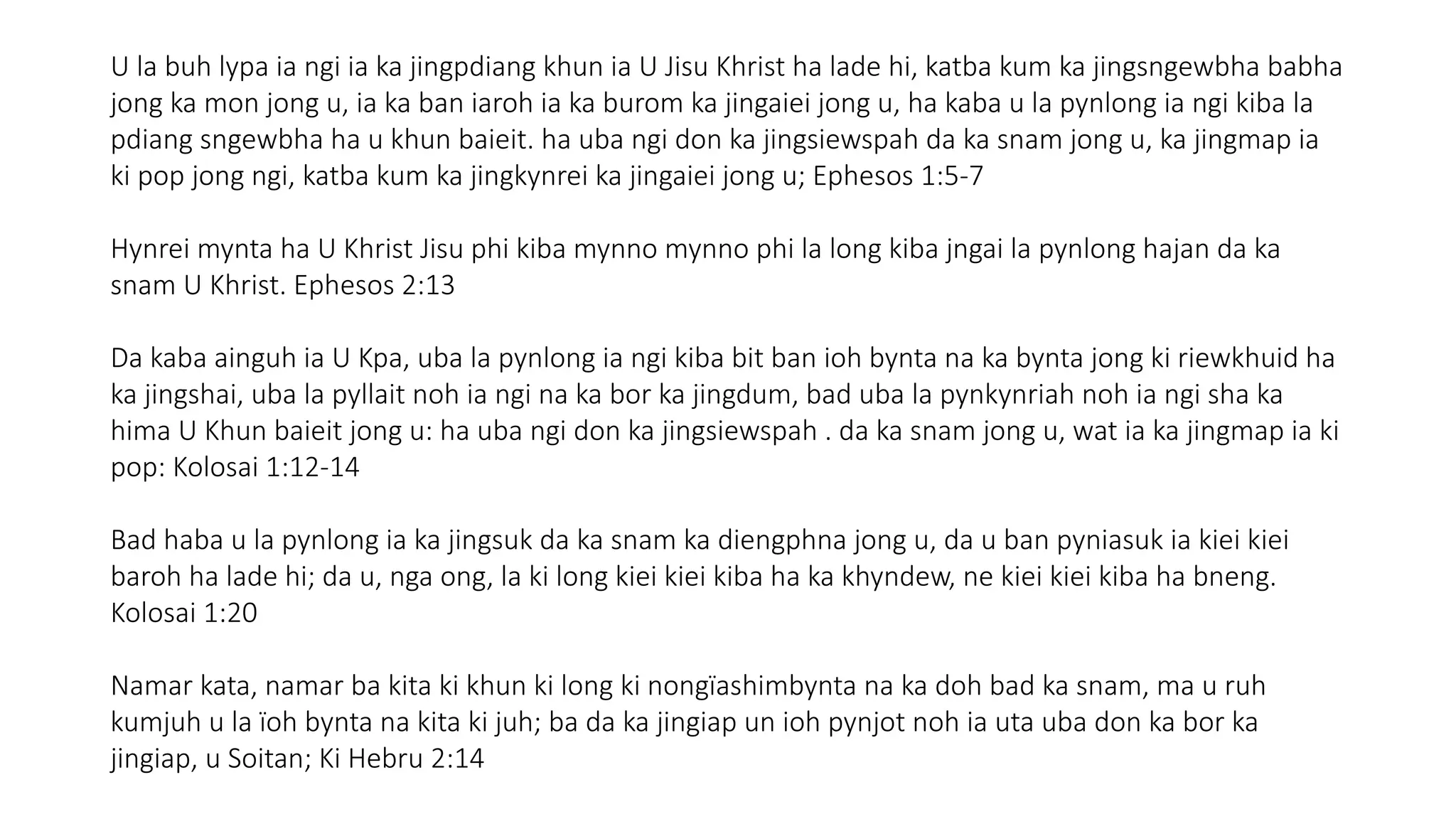 Khasi - The Precious Blood of Jesus Christ - Ka Snam Bakordor U Jisu Khrist.pptx