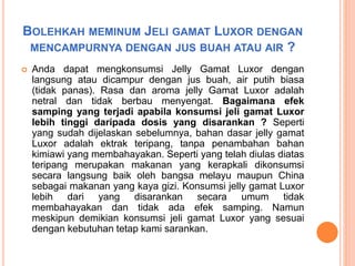 Khasiat Jelly Gamat Luxor | PPT