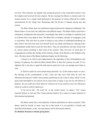 Khasi Culture and Society | DOC