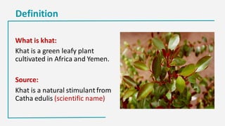 Khat chewing affection on health and community | PDF