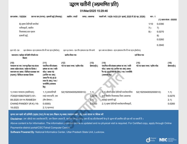 KHATA 1.pdf accha hai iske bahut fayade hain | PDF