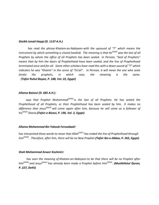 Khatam e-nabuwwat | DOCX