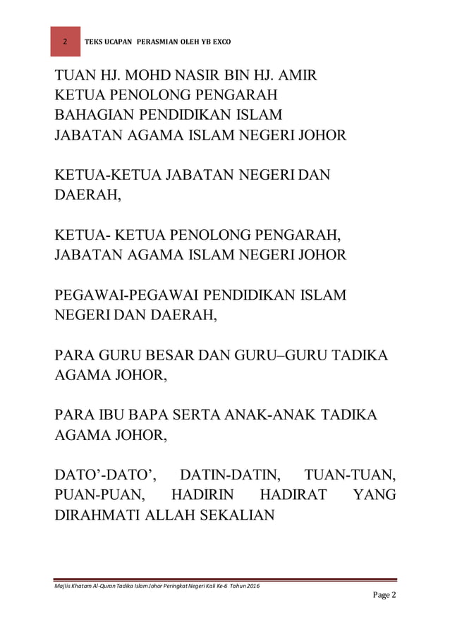 Khatam taj 2016 yb exco | PDF