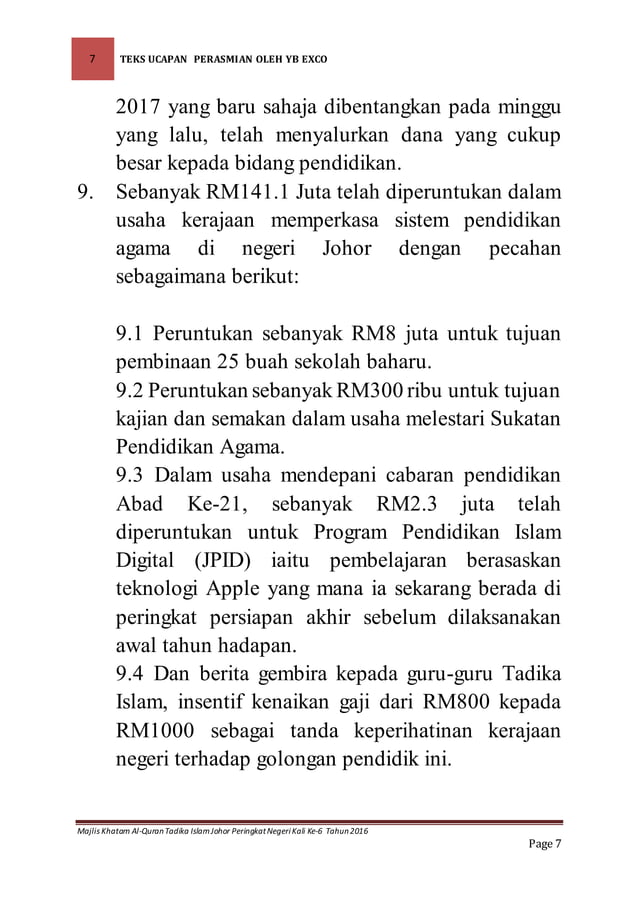 Khatam taj 2016 yb exco | PDF