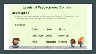 Psychomotor domain objectives | PPTX