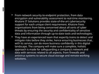 Khatore IT Solutions: Your trusted cyber security services Company in ...
