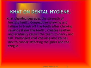 Khat presentation effects in health,socioeconomic,originality,types | PPT