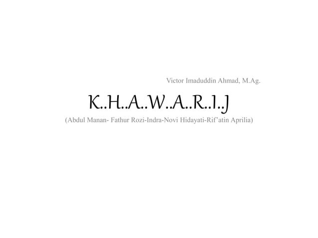 Khawarij | PPTX