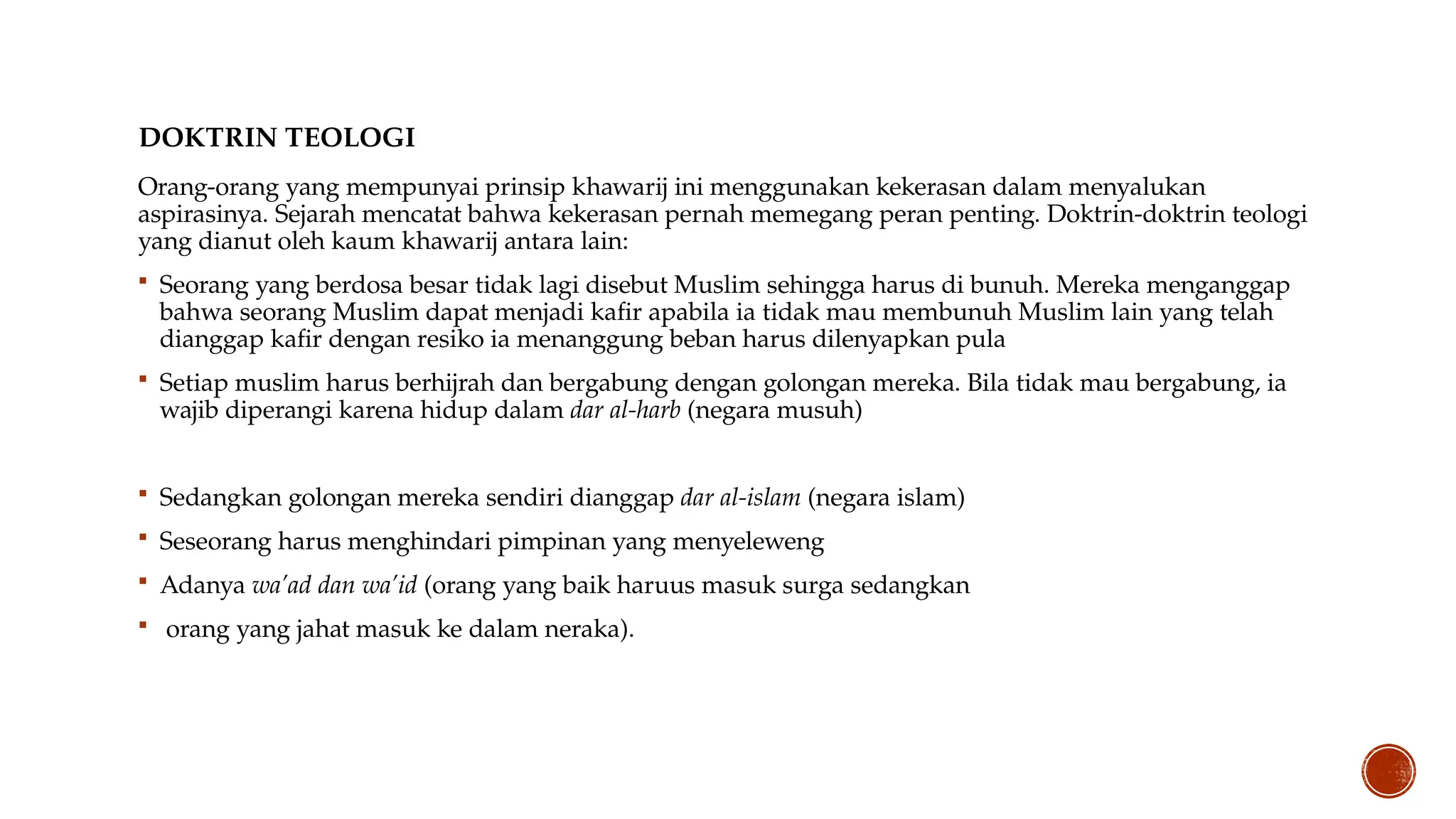 Khawarij dan corak pemikirannya.pptx oke | PPT