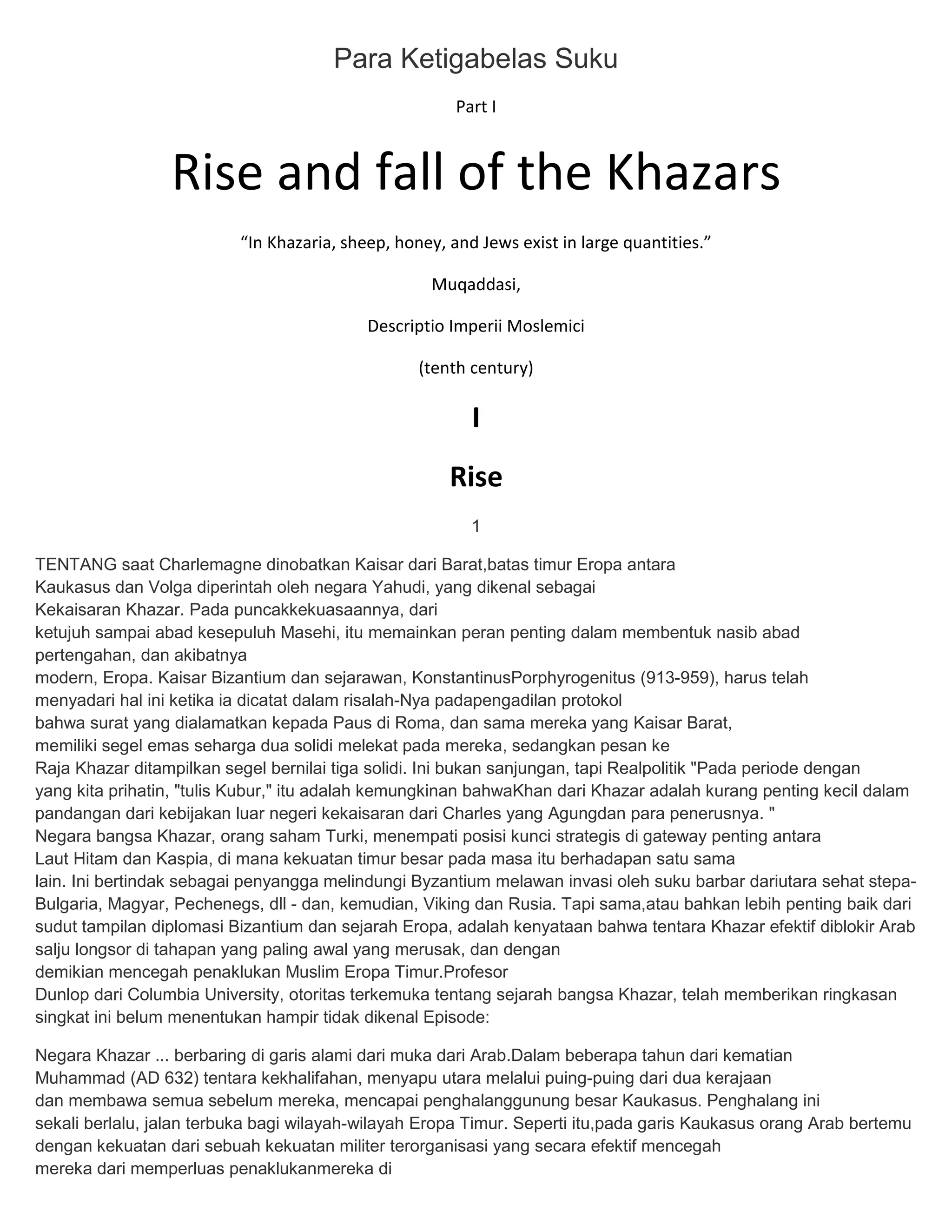 Khazars | DOCX