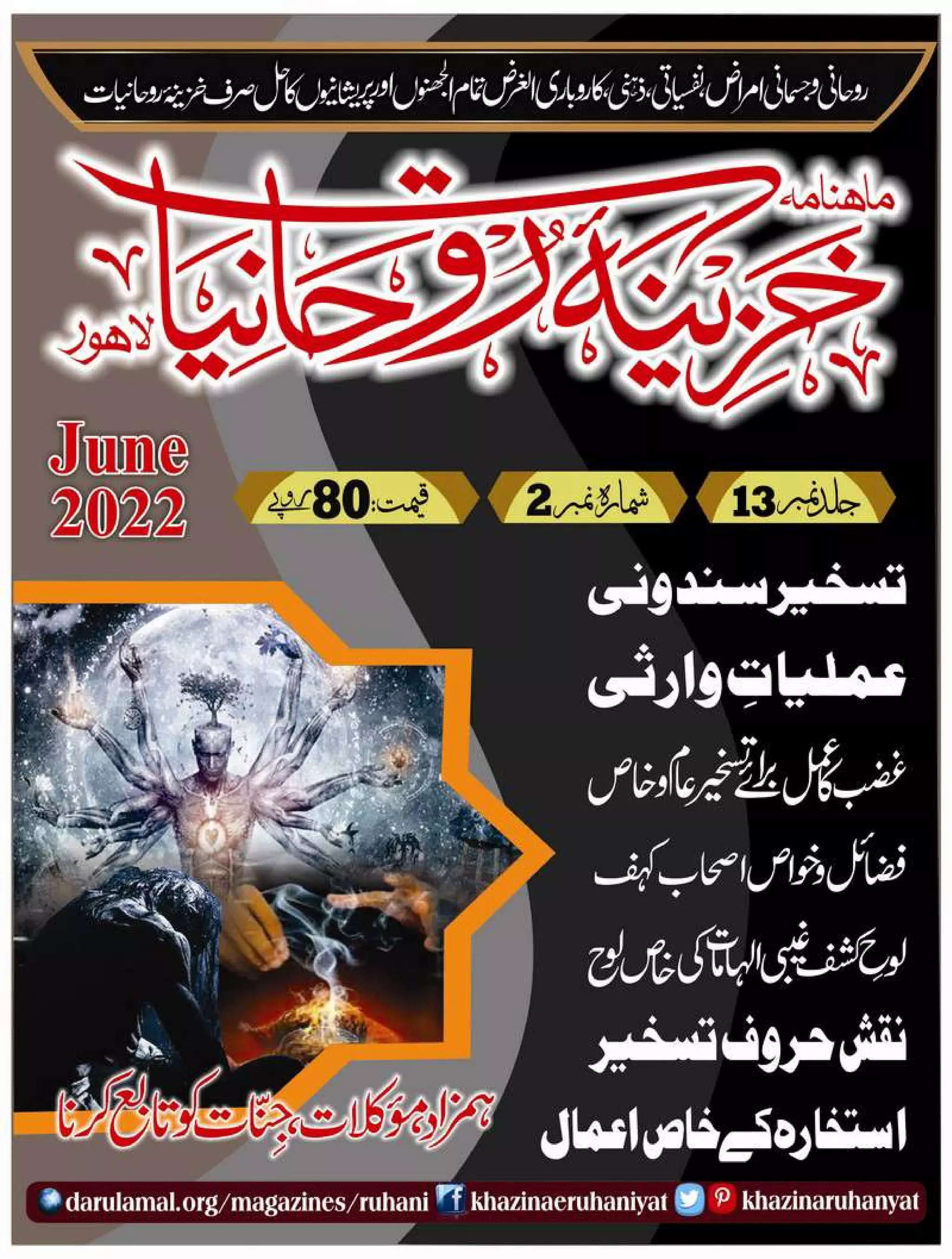 Monthly Khazina-e-Ruhaniyaat Jun'22 (Vol.13, Issue 2) | PDF