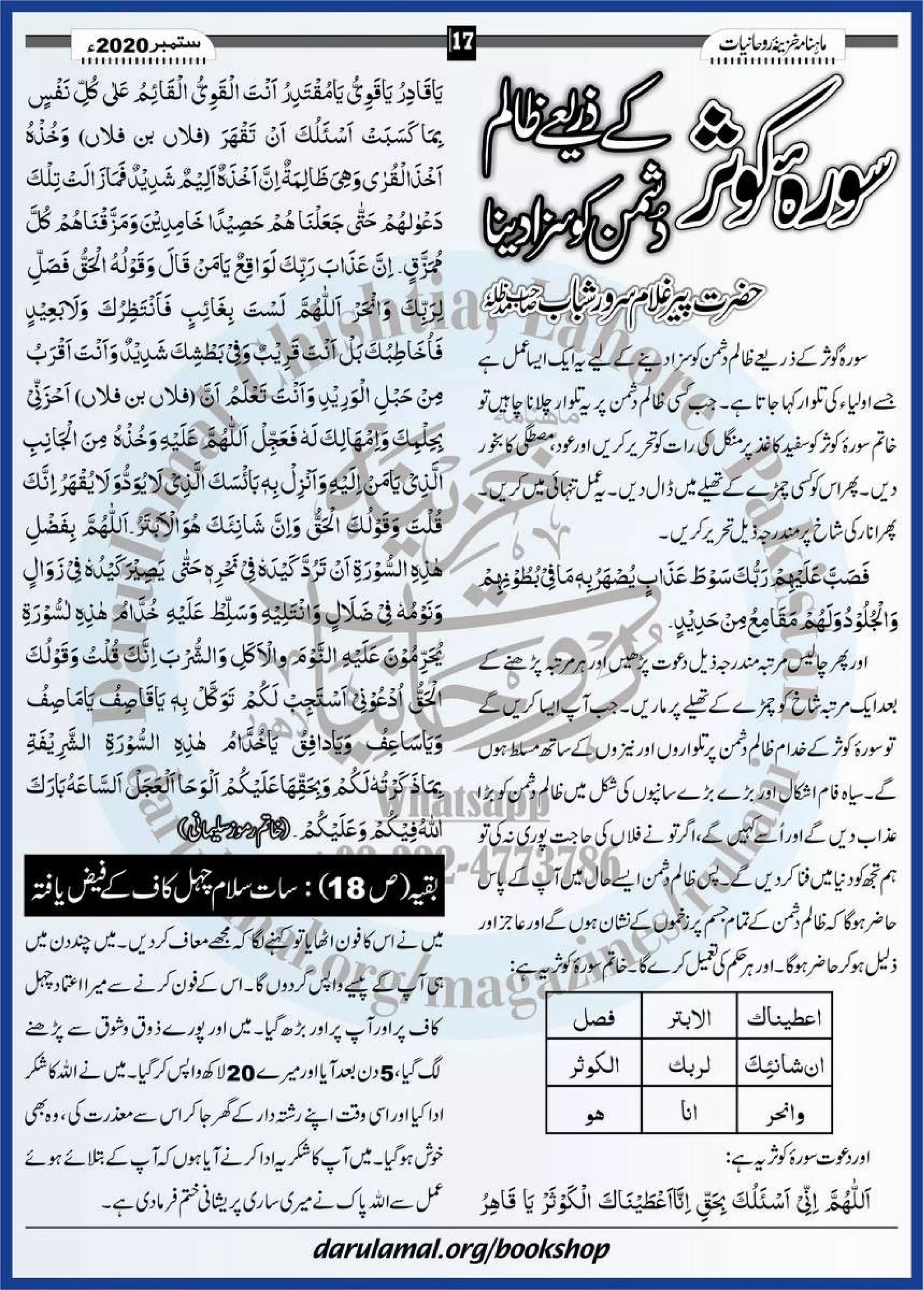 Khazina e-ruhaniyaat (september'2020) | PDF | Islam | Religion ...