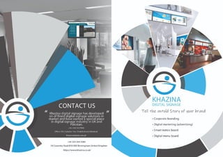 Khazina Digital Signage Pakistan | PPT