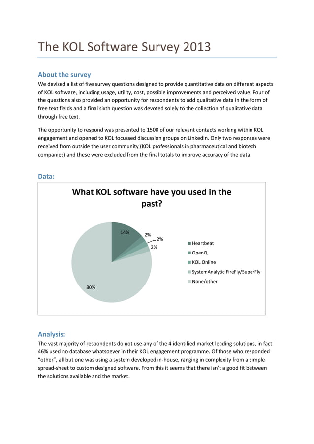 KOL Software Survey Report | PDF | Shareware and Freeware | Computer ...