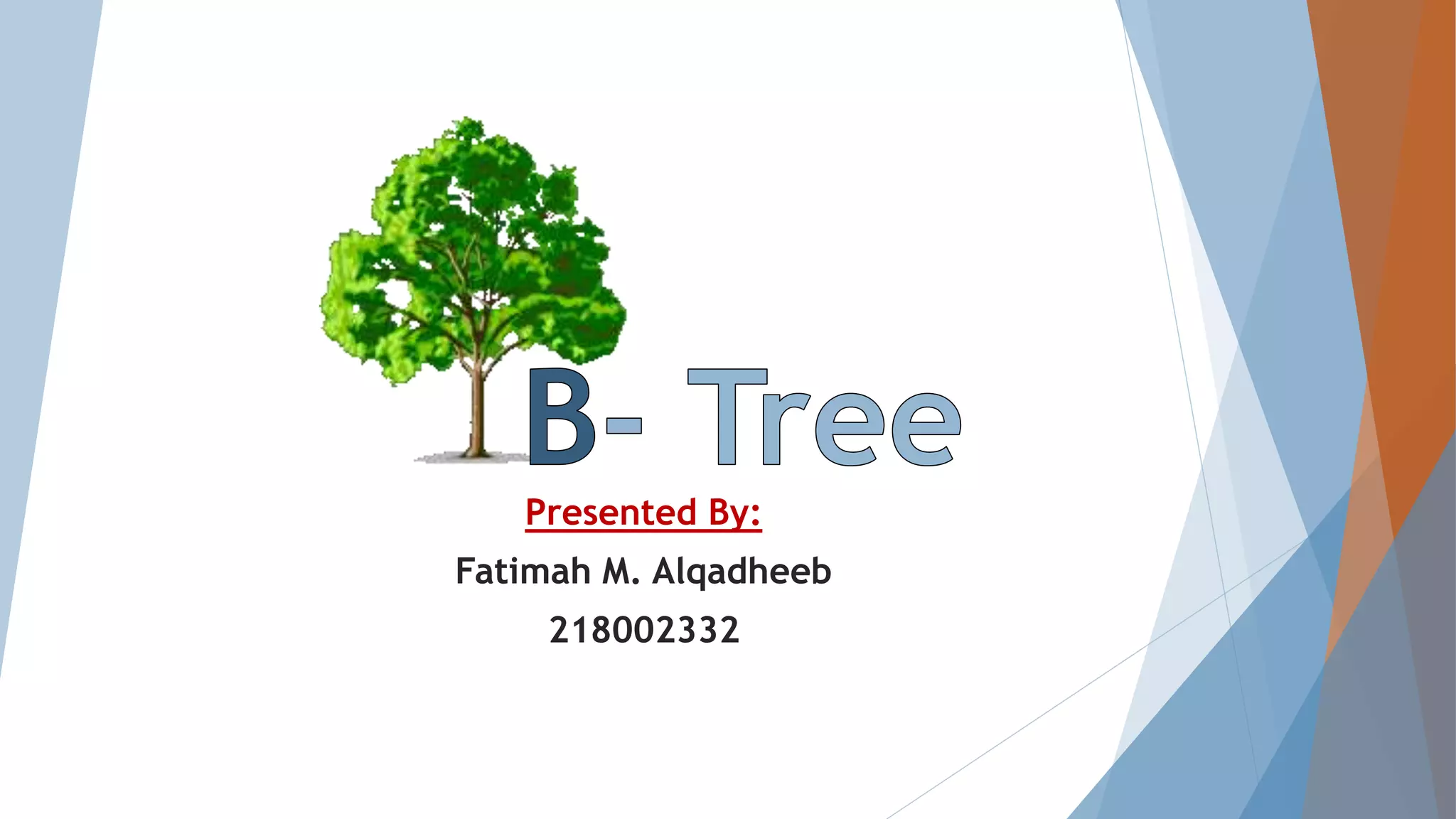 B tree | PPT