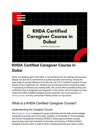 KHDA Certified Caregiver Course in Dubai.pdf