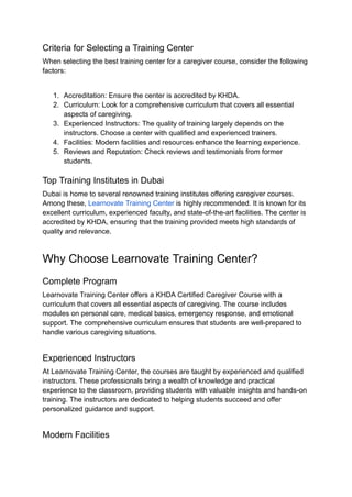 KHDA Certified Caregiver Course in Dubai.pdf