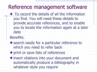 Reference Management Software: An Introduction to Zotero and Mendeley | PDF