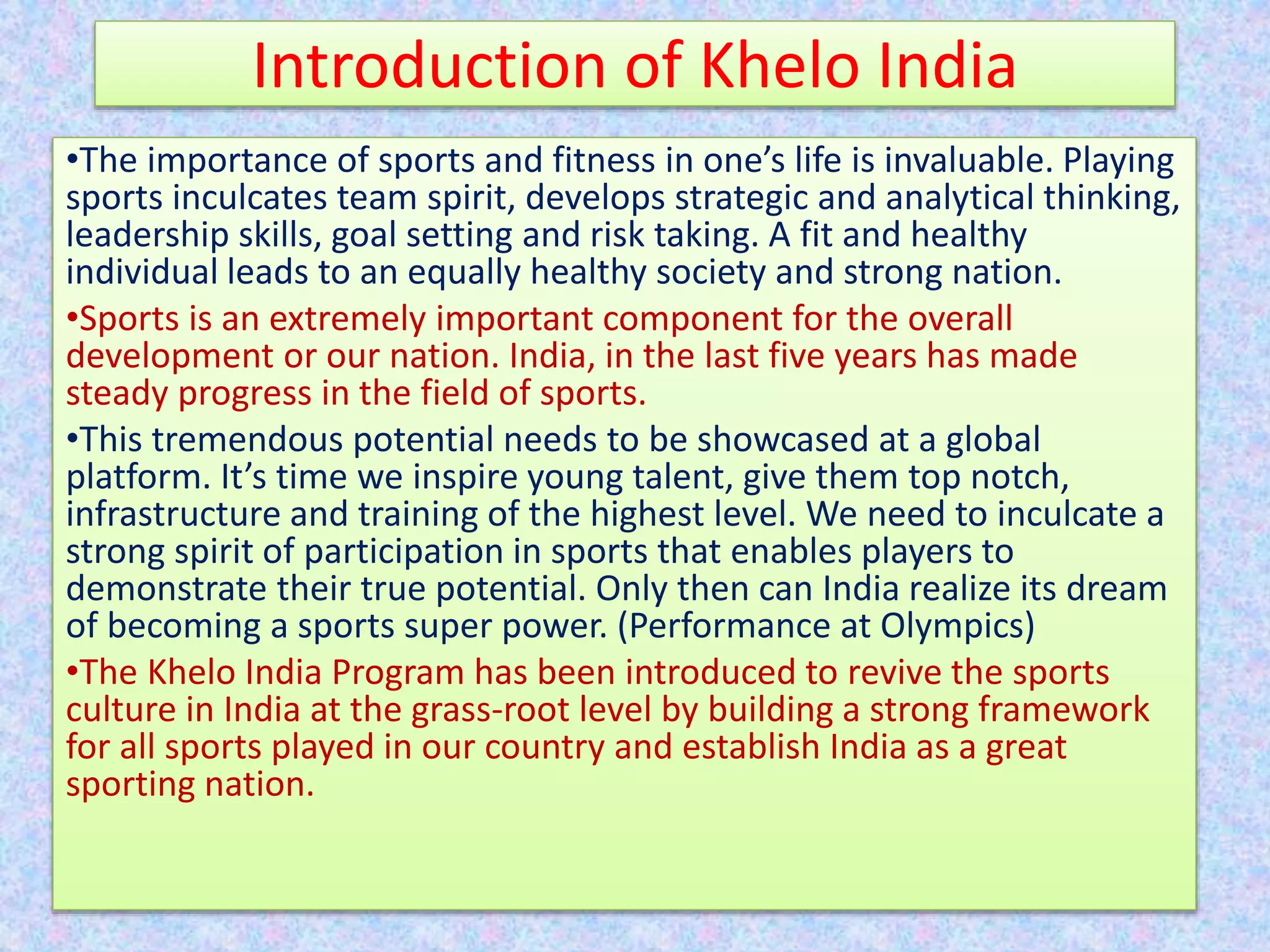 Khelo India ...by Anil Dahiya | PPTX