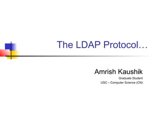 LDAP | PPT | Databases | Computer Software and Applications