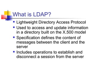 LDAP | PPT