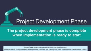 Stages of Project Development | PPT