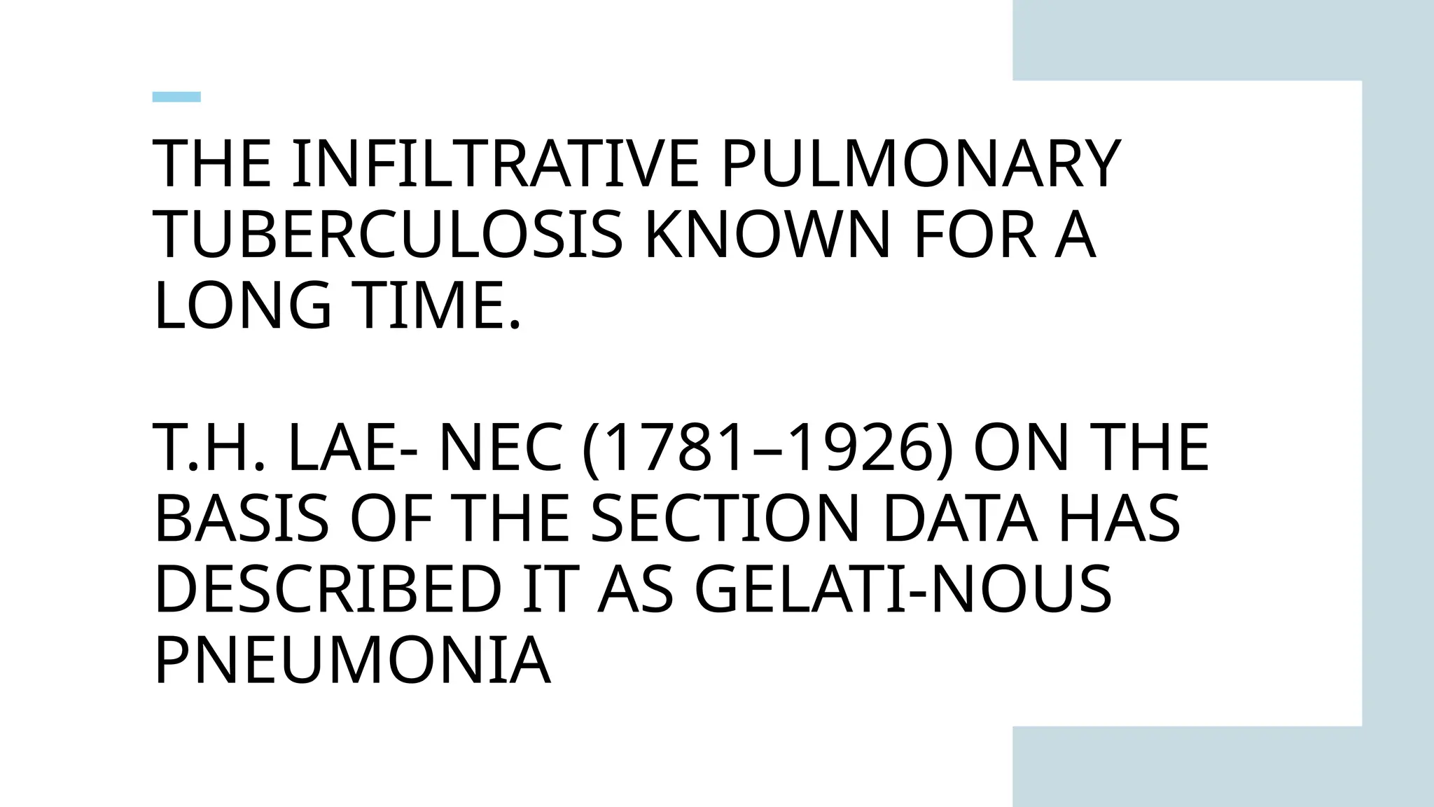 Infiltrative pulmonary tuberculosis in human | PPT