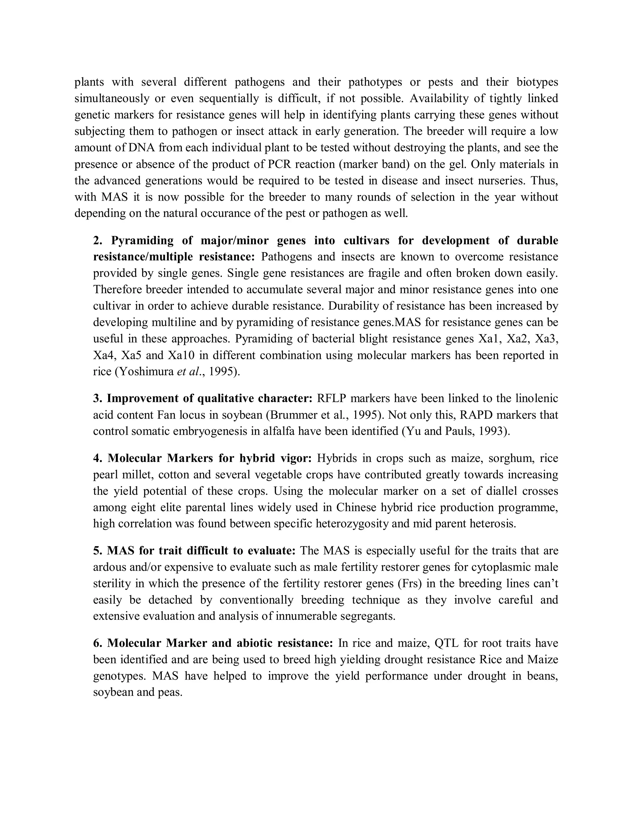 Advance Plant Breeding Techniques | PDF