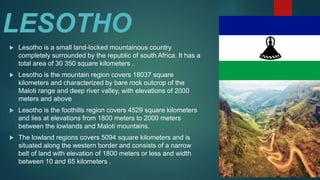 Petite history of Lesotho By Neo Khethang | PPTX | Africa Travel ...