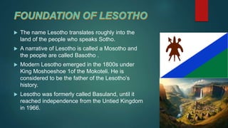 Petite history of Lesotho By Neo Khethang | PPTX | Africa Travel ...