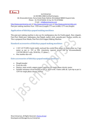 Khichiya papad-making-machine | PDF