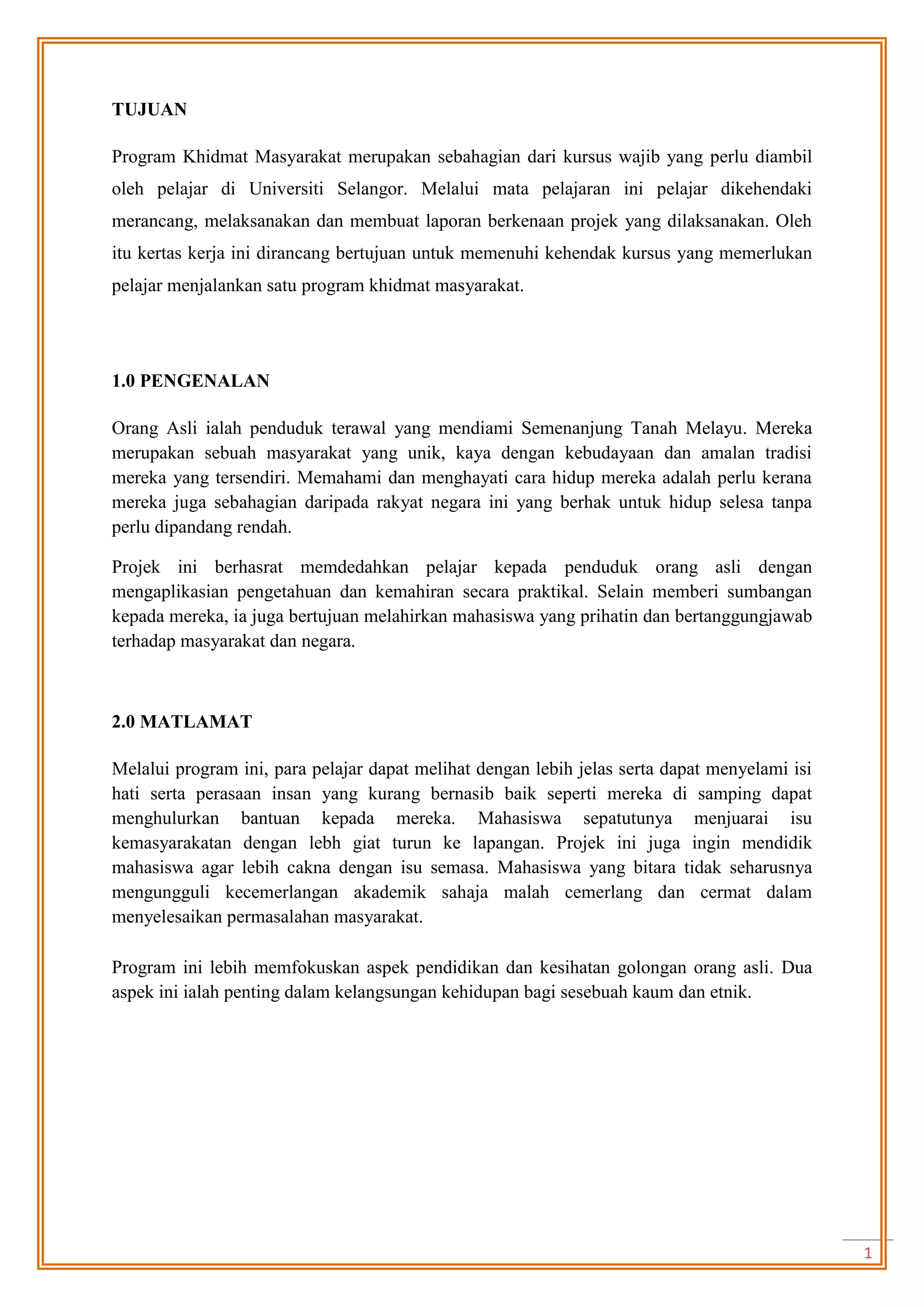 PROGRAM KHIDMAT MASYARAKAT | PDF