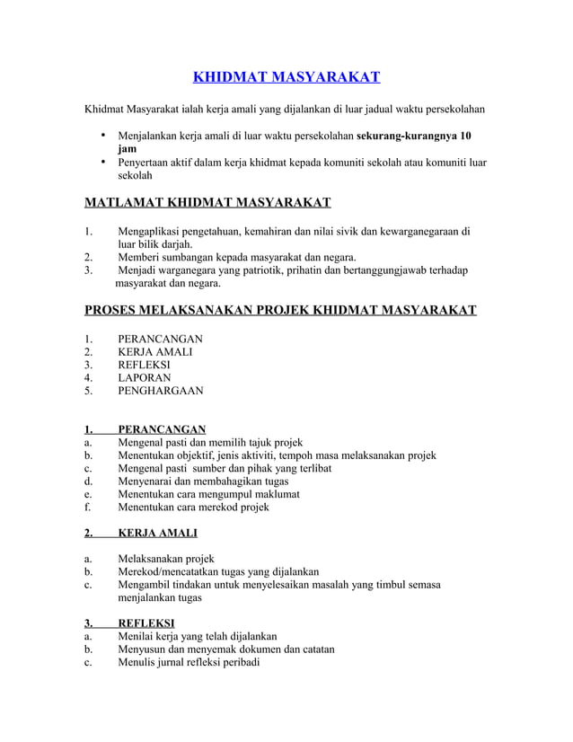 Laporan Khidmat Masyarakat Sivik | PDF